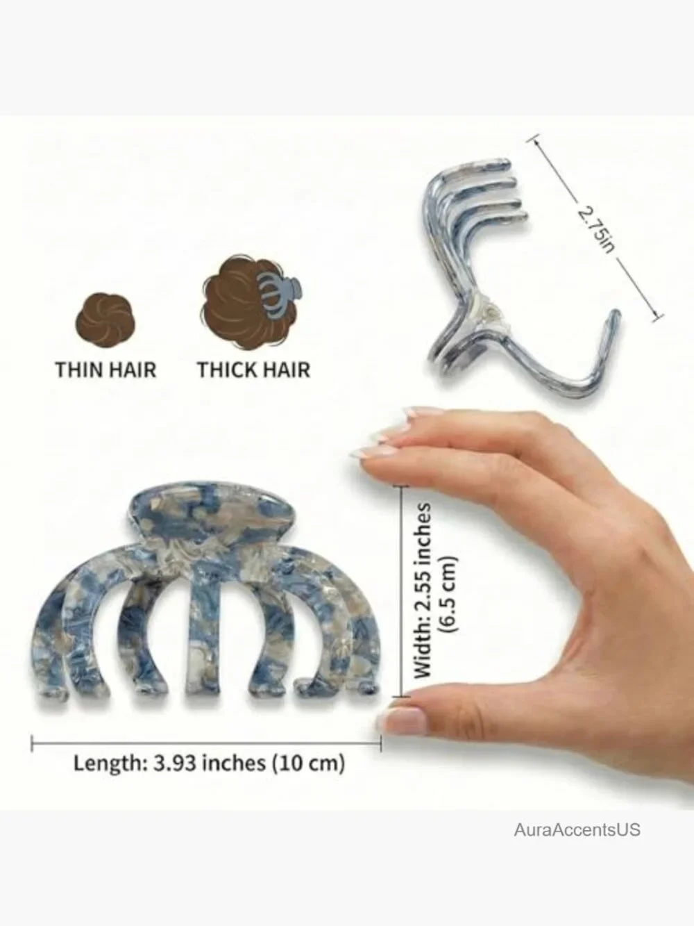 Accessories | Extra Large Acetate Hair Claw Clips For Thick Long Hair ...
